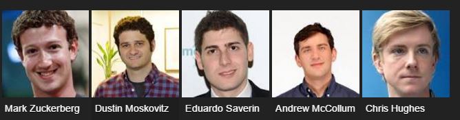 Who are the founders of top social networking sites?